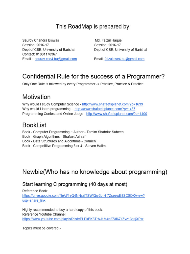 CP RoadMap (Personal From BU) | PDF