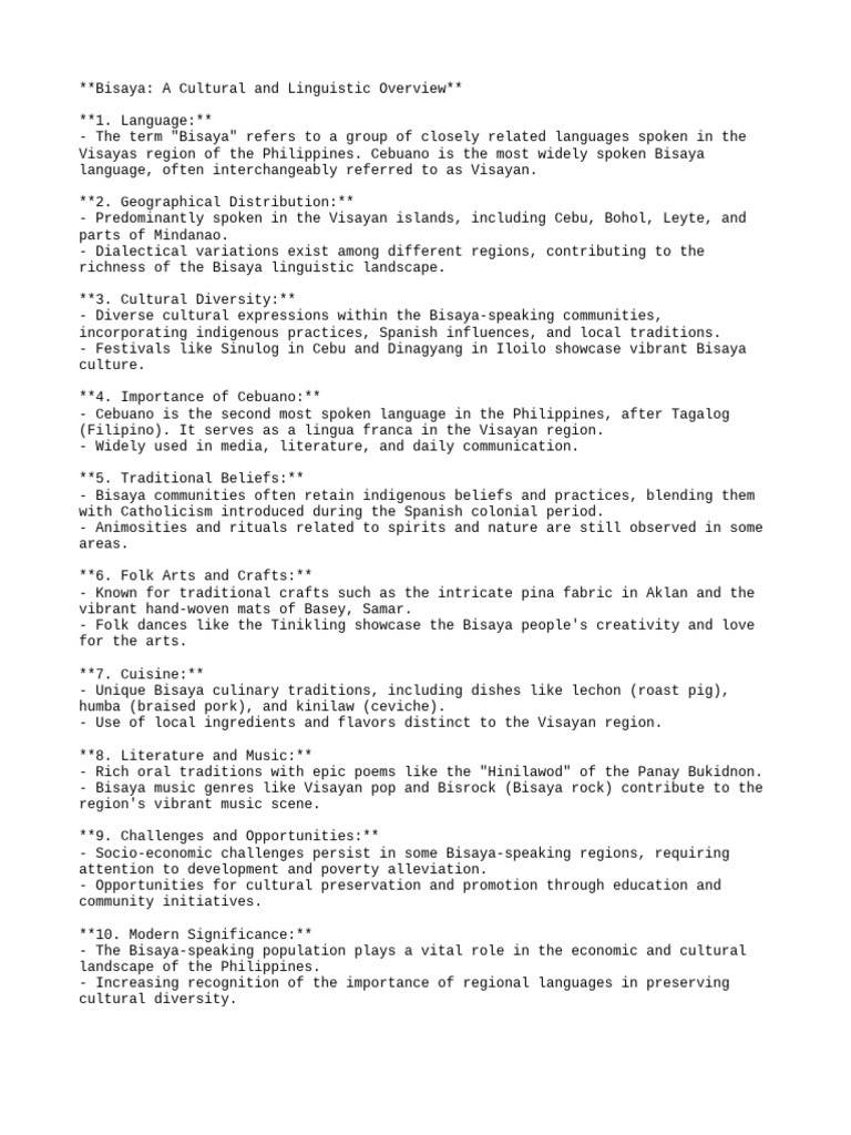 Tradisyon Ng Mga Bisaya Pdf