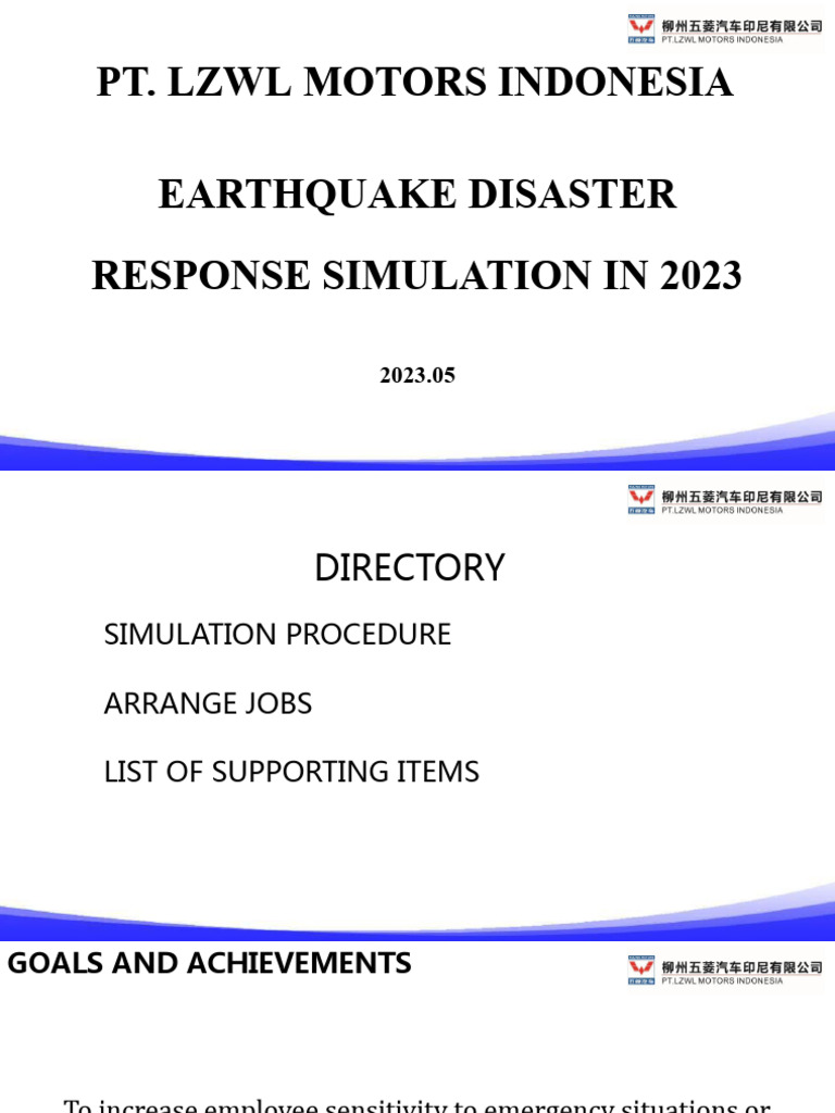 1 - Skenario Simulasi Gempa Bumi Tahun 2023 | PDF