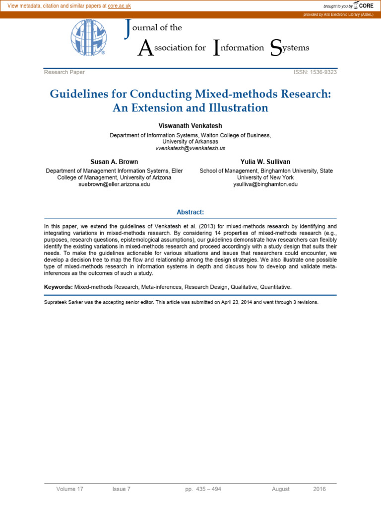Guidelines for Conducting Mixed-methods Research | PDF | Methodology | Qualitative Research