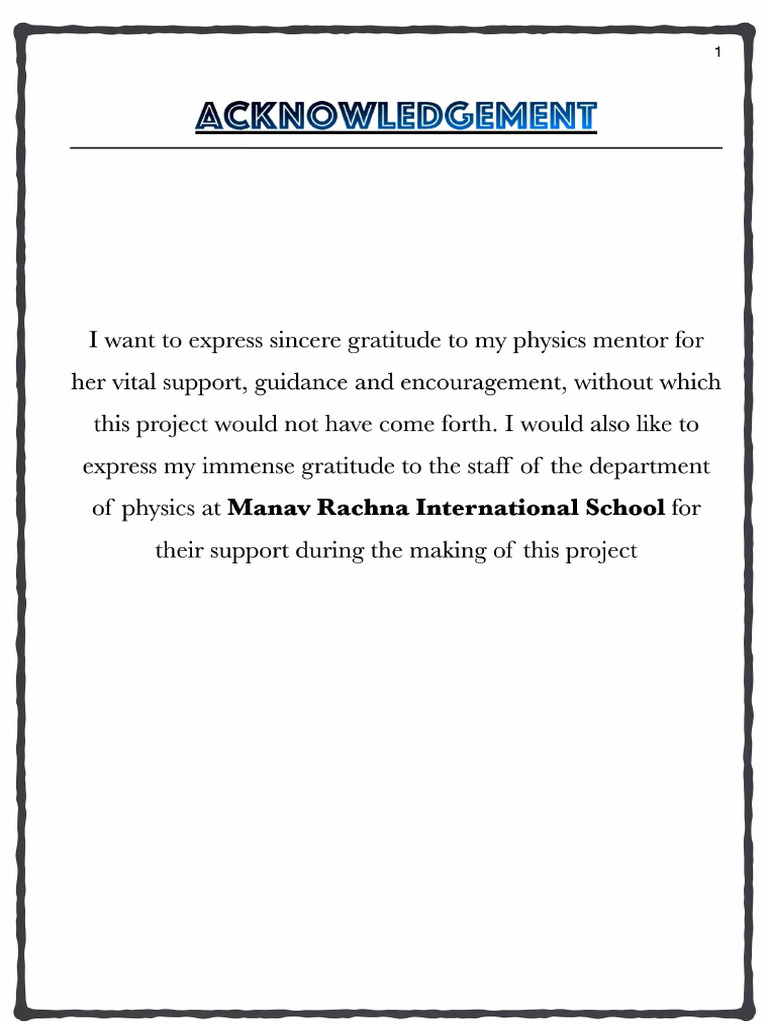 Physics Project | PDF