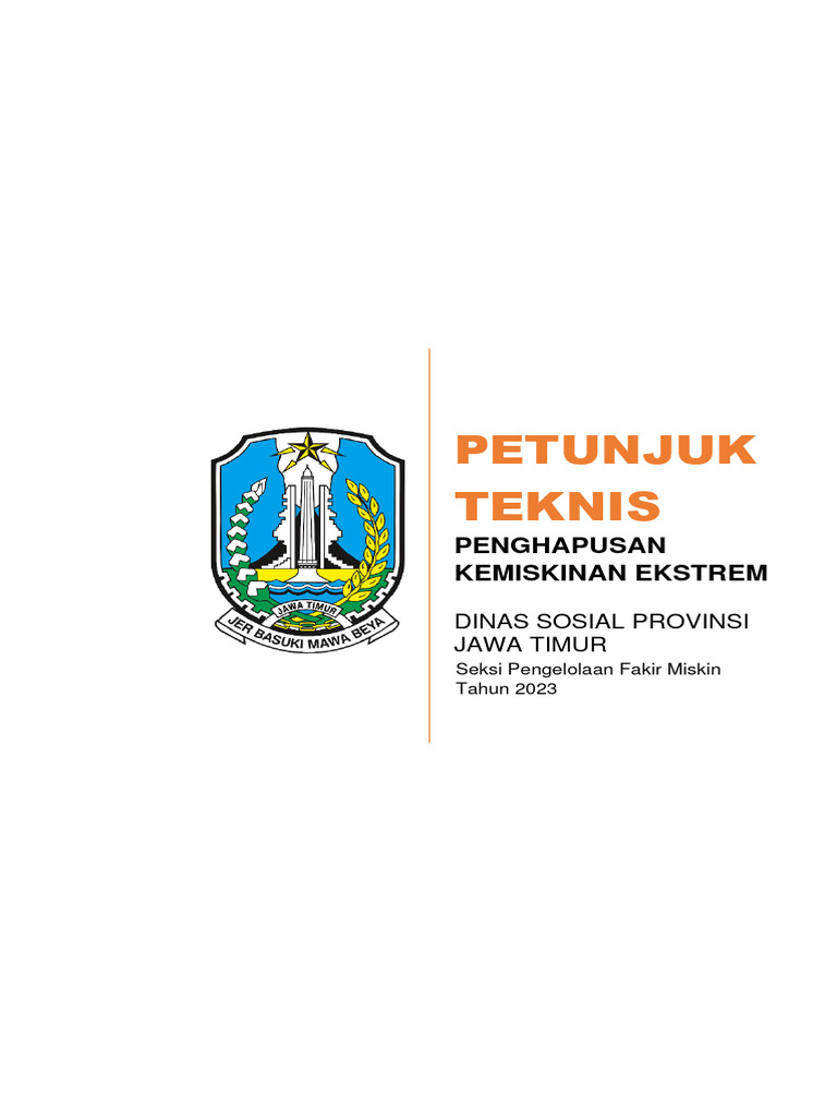 Petunjuk Teknis Pengelolaan Kemiskinan Ekstrem 2023 | PDF
