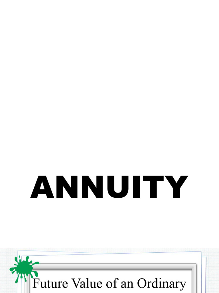 Annuity | PDF