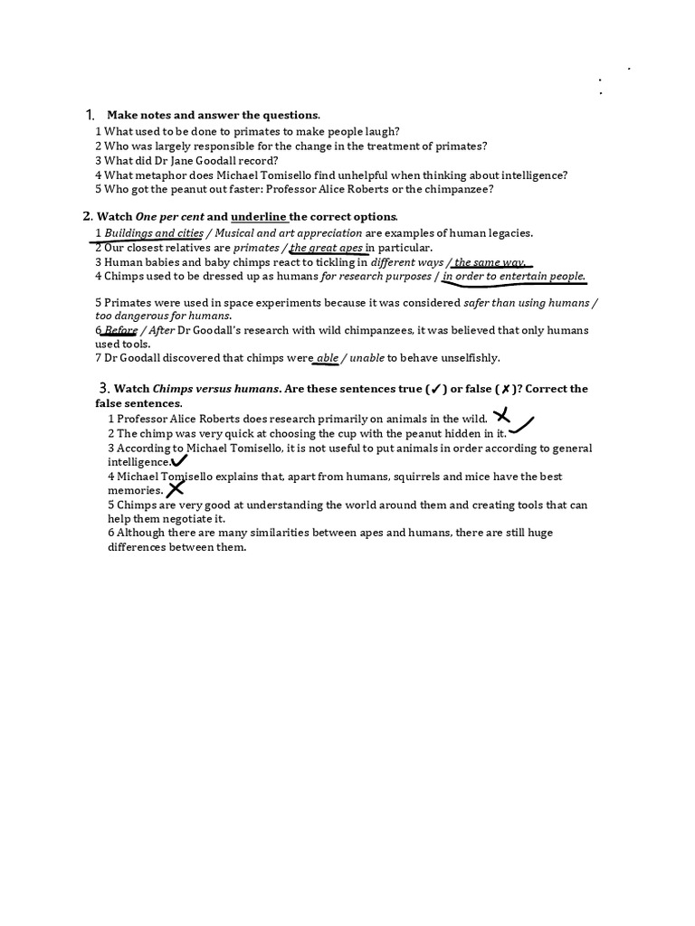 Video_What Makes Us Human_questions | PDF