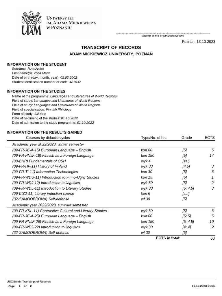 Transcript - of - Records 481032 2023 10 13 - 21 - 36 2 | PDF | Academia