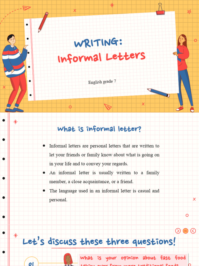 Writing Informal Letters | PDF | Foreign Language Studies