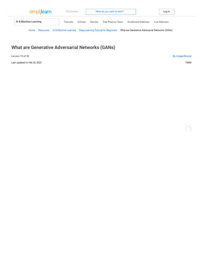 What Are Generative Adversarial Networks (GANs) - Simplilearn | PDF | Artificial Neural Network ...