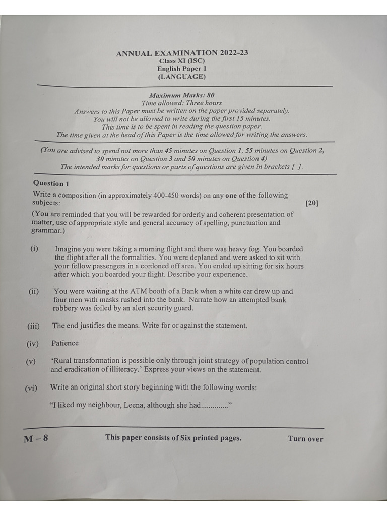 sample language paper | PDF