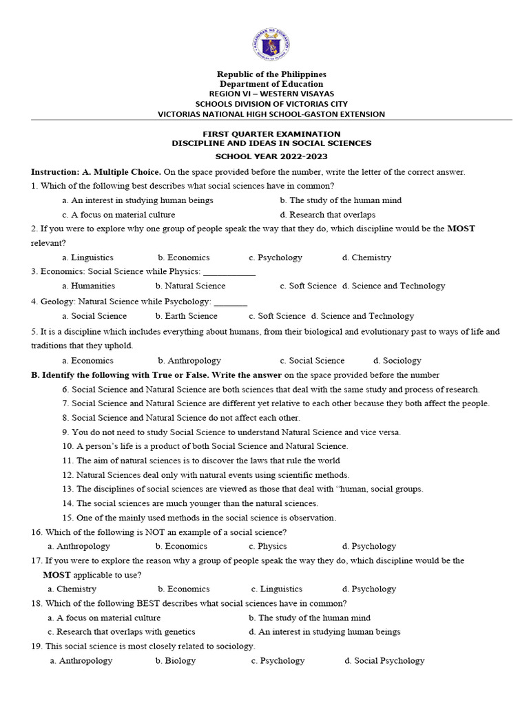 Ap10 q2 2nd Summative | PDF