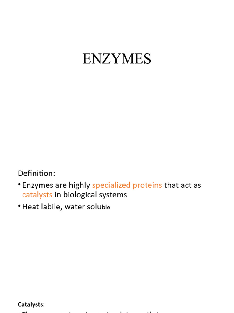 Enzymes | PDF | Enzyme | Cofactor (Biochemistry)
