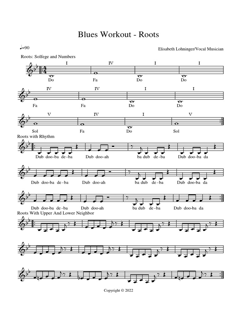 Blues Workout - Roots | PDF | Musicology | Musical Compositions