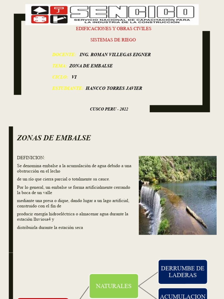 Zonas de Embalse | PDF
