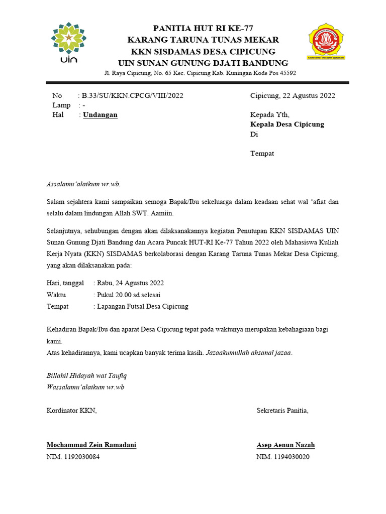 SURAT Penutupan | PDF