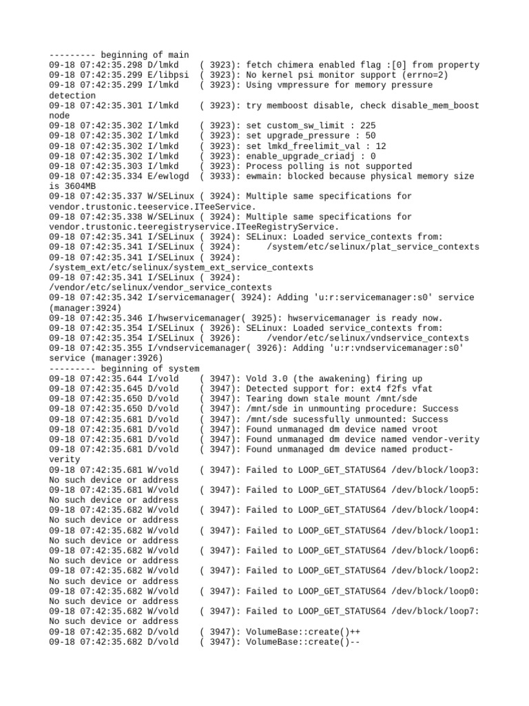 Logcat Prev CSC Log | PDF
