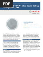 LBD0606 - 10 - Data - Sheet - All - 122910877323 Bosch Ceiling Speaker | PDF | Loudspeaker | Decibel
