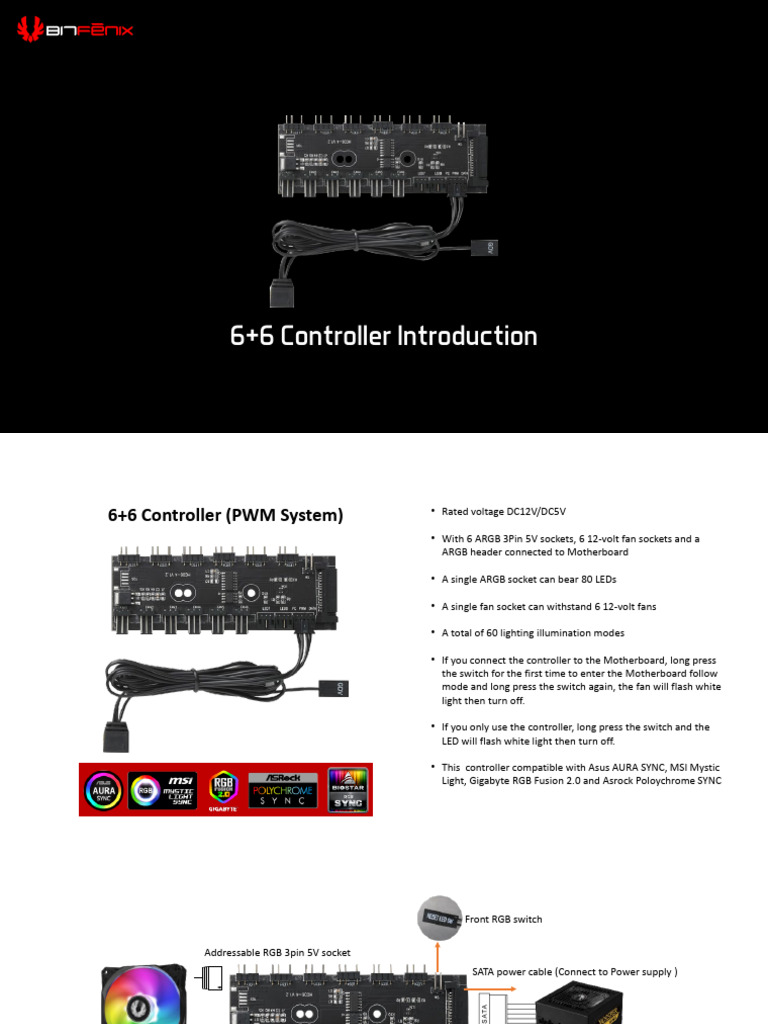 BITFENIX 6+6 Controller v1.0 | PDF | Electrical Connector | Personal ...
