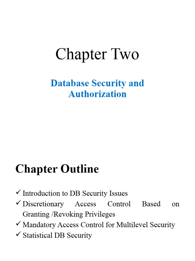 Chapter 2 | PDF | Databases | Computer Access Control