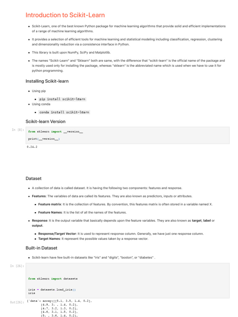 SK Learn 1 | Download Free PDF | Dependent And Independent Variables | Machine Learning
