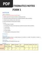 Mathematics Form 1 - Question Paper | PDF | Sphere | Area