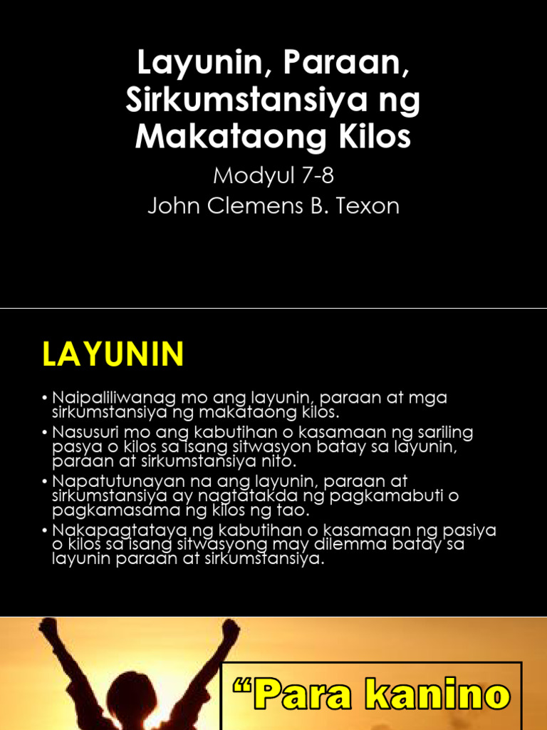 2ndqt Aralin7 8 Layunin, Paraan, Sirkumstansya | PDF