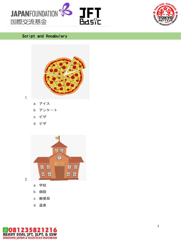 Persiapan JFT Basic Volume 4 | PDF