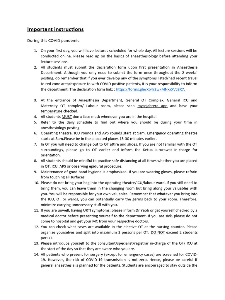 Important Instructions | PDF