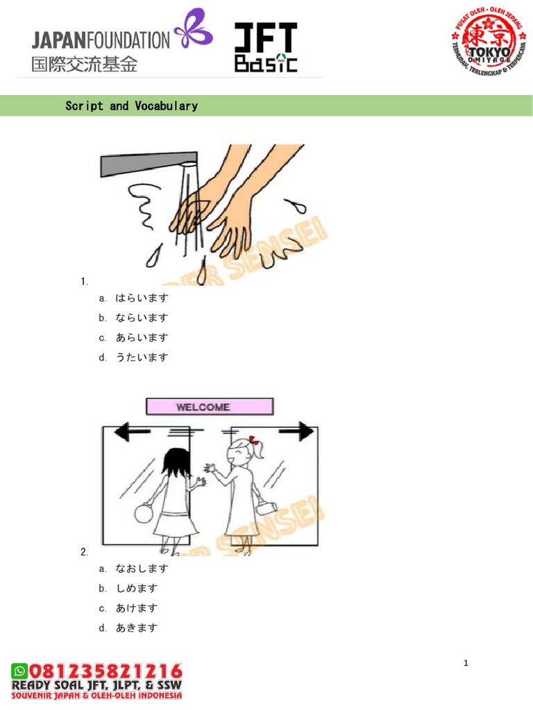Persiapan JFT Basic Volume 10 | PDF