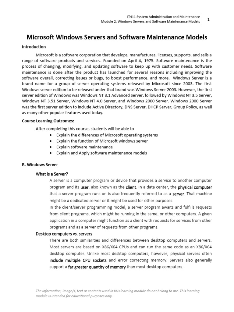 Midterm Module 2 Week 8 Microsoft Windows Server | PDF | Computers | Technology & Engineering
