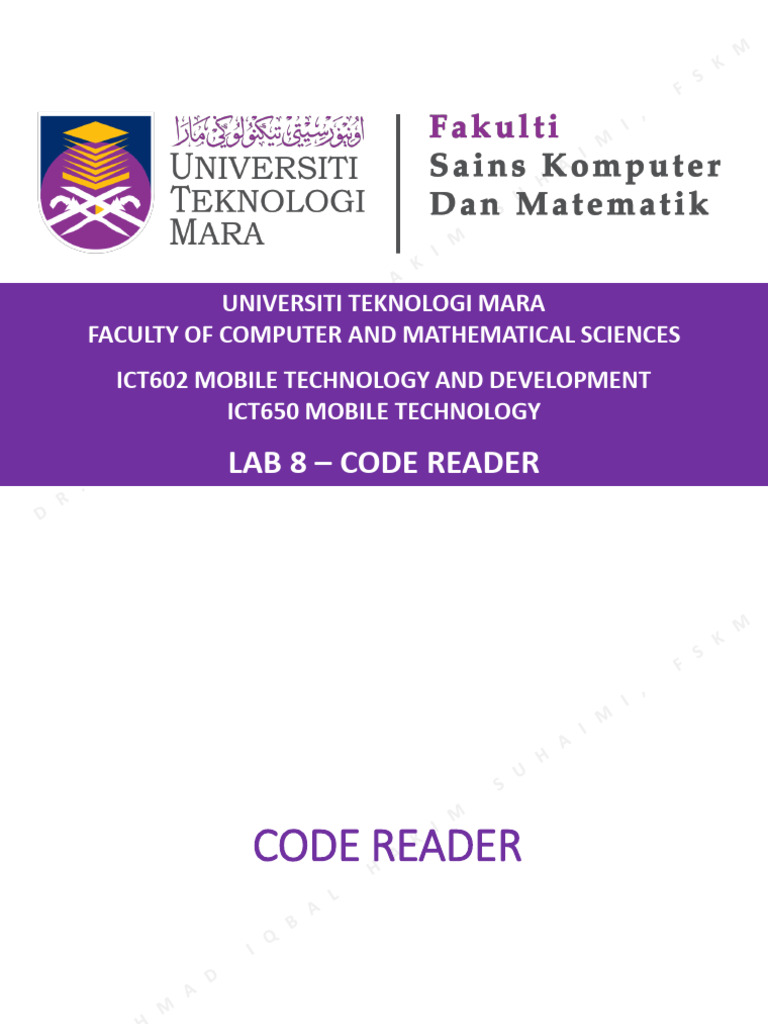 Lab Activity 8 - Code Reader | PDF | Mobile App | Android (Operating System)