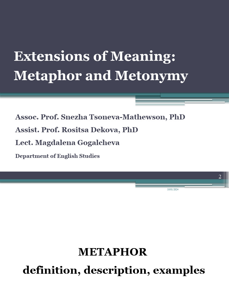 LS Lecture 5 - Metphor - and - Metonymy | PDF | Metaphor | Concept
