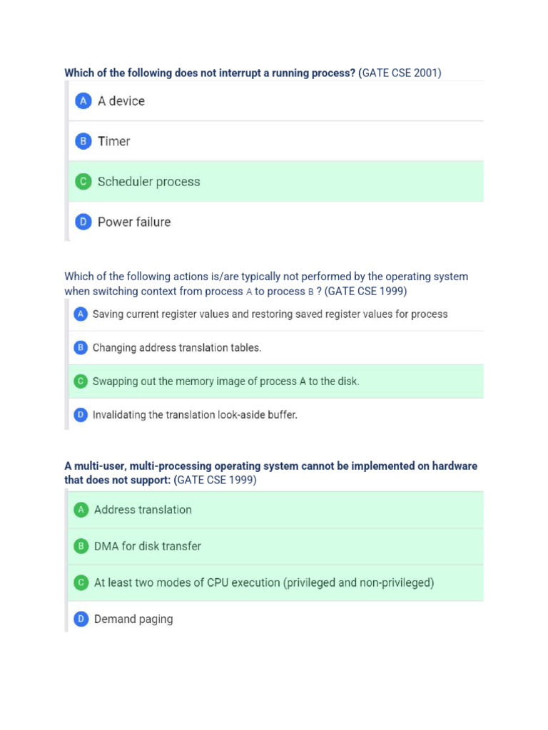 Gate Questions Unit 1 Pdf