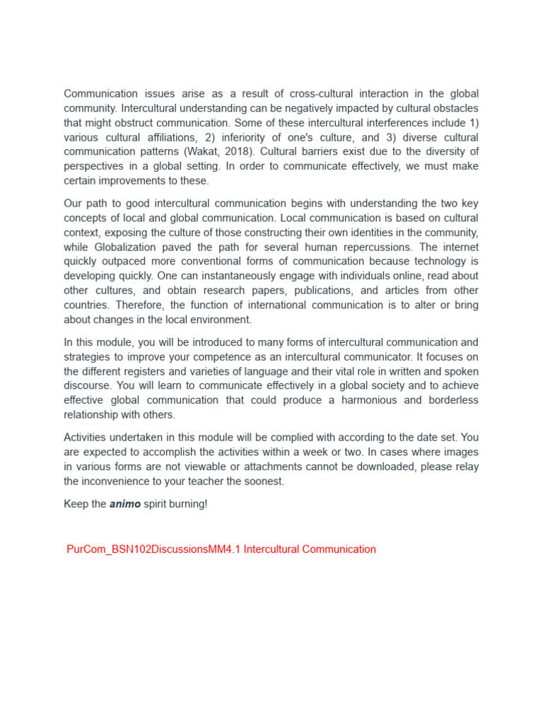 Enhancing Intercultural Communication Skills | PDF | Communication ...