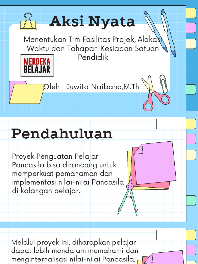 Aksi Nyata Penentuan Tim Fasilitas Projek, Alokasi Waktu Dan Tahapan ...