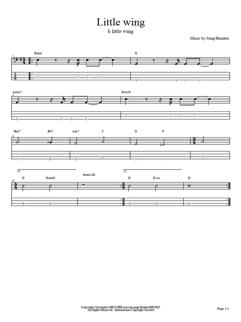 Little Wing | PDF | Song Recordings Produced | Songs