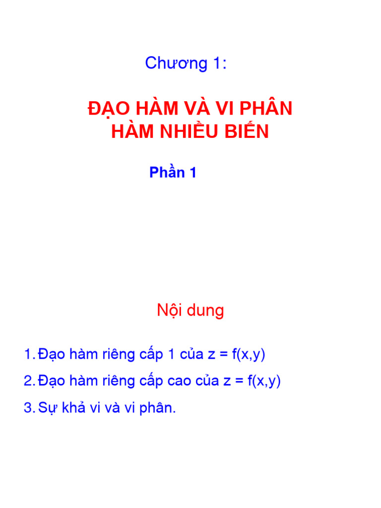 Giai-Tich-2 - Dao-Ham-Va-Vi-Phan-Ham-Nhieu-Bien - (Cuuduongthancong ...