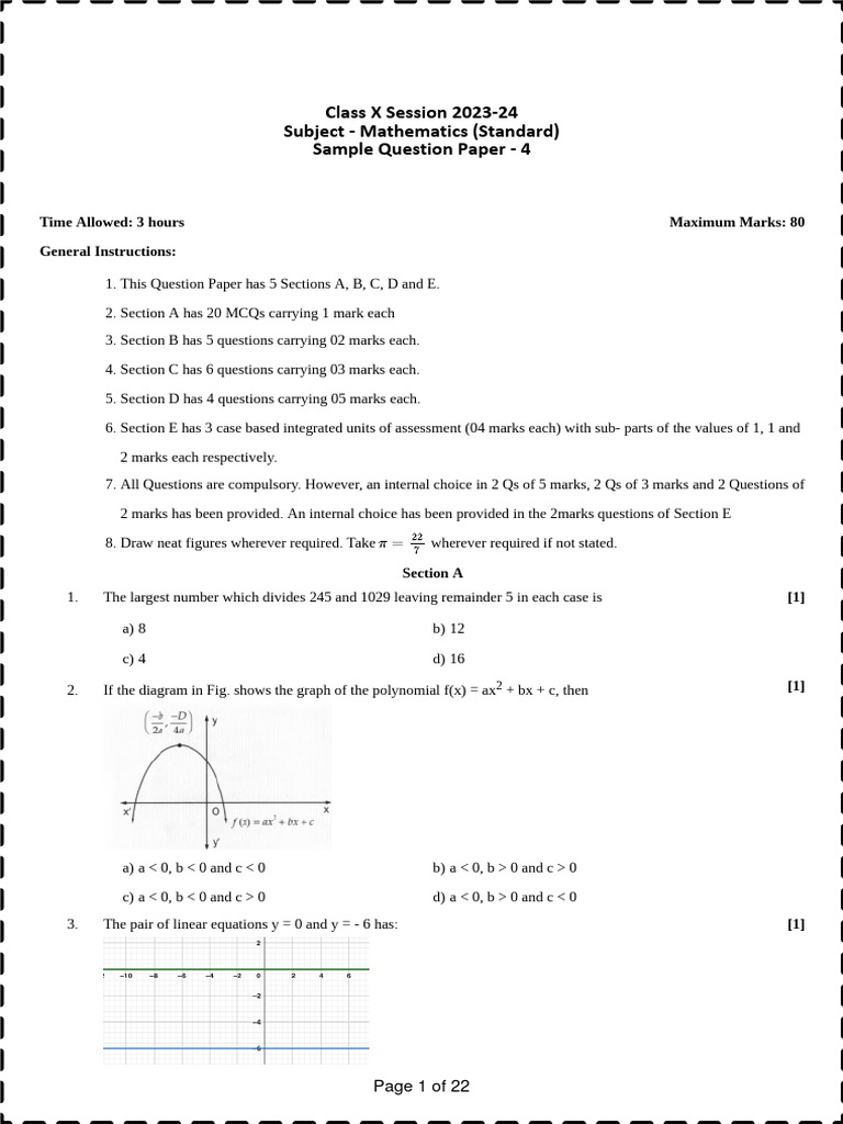 Sample Question Paper Class 10 | PDF | Teaching Methods & Materials
