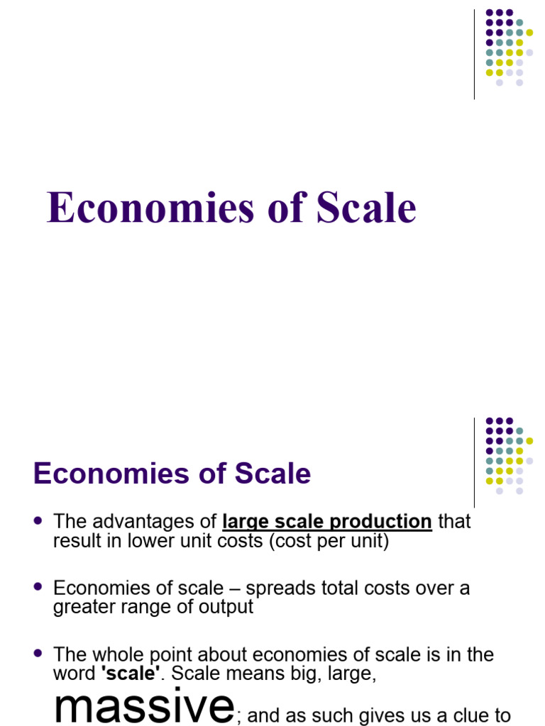 Economies of Scale | PDF | Economies Of Scale | Economics
