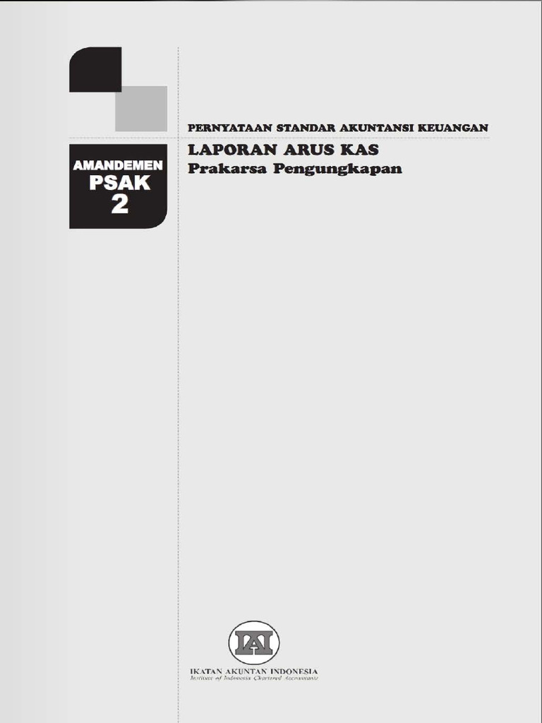 PSAK 2 (Amandemen 2016) - Laporan Arus Kas Prakarsa Pengungkapan | PDF