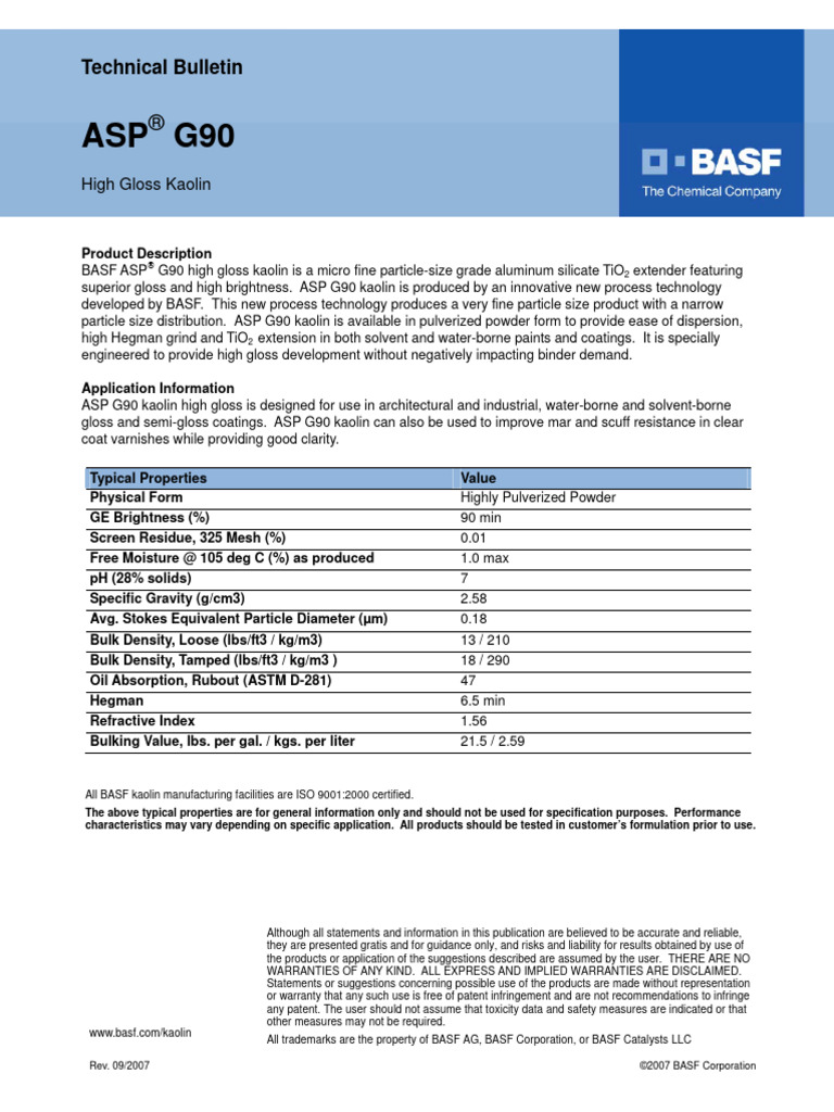 Asp G90 | PDF | Paint | Materials