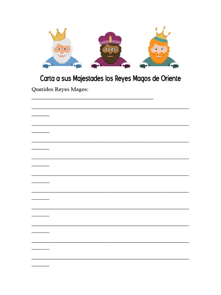 Carta A Sus Majestades Los Reyes Magos de Oriente | PDF