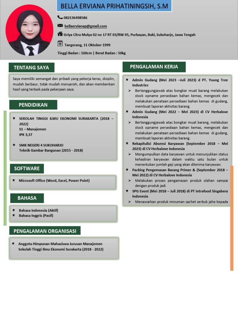 Lamaran & CV CV. Surya Abadi Plasindo | PDF