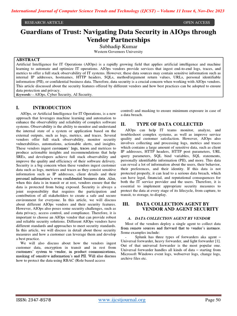 (IJCST-V11I6P8) :subhadip Kumar | PDF | Cloud Computing | Encryption