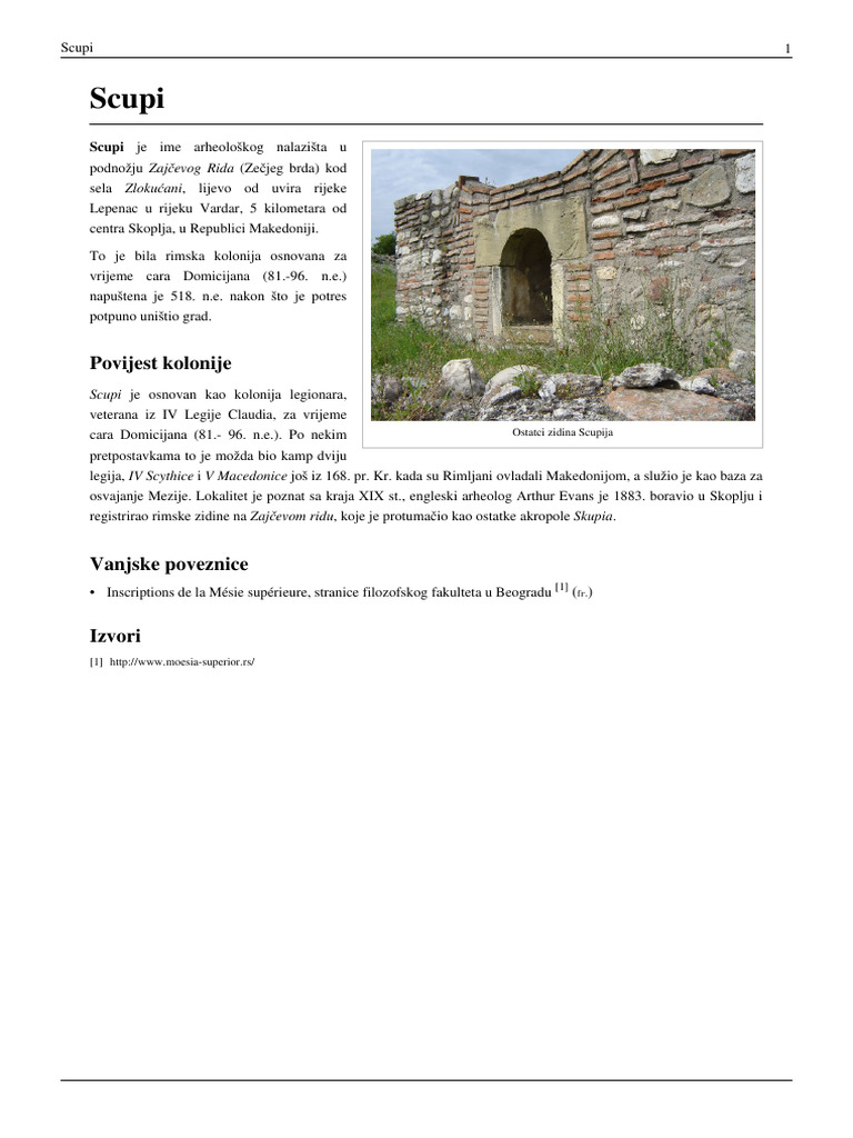 Scupi | PDF