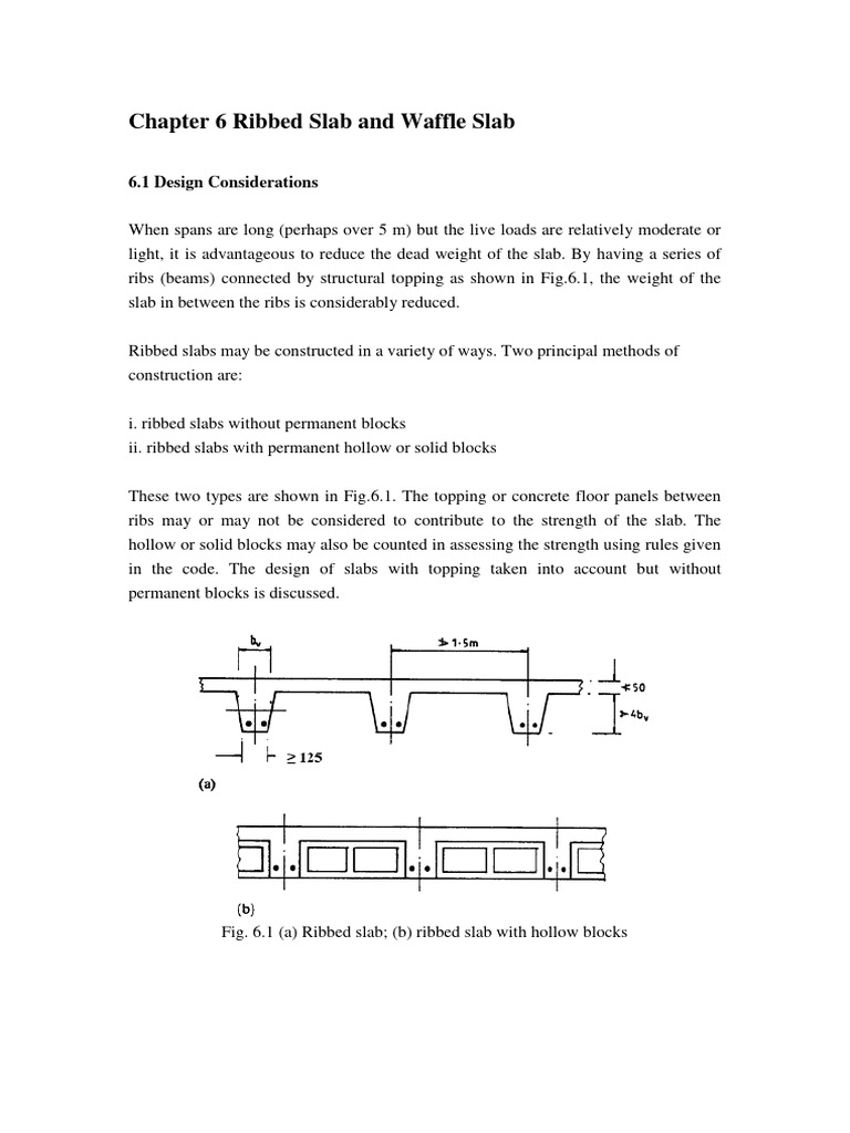 Ribbed and Waffle Slab Design Guide | PDF | Beam (Structure) | Civil ...