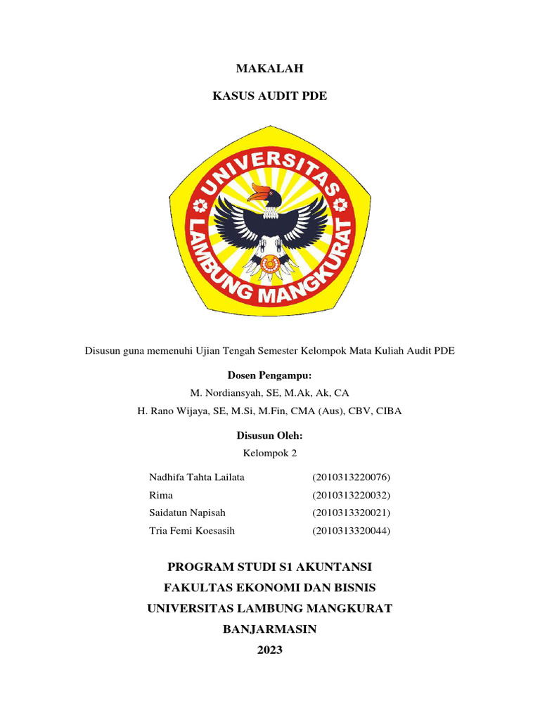 Makalah Kel 2 Audit Pde Kasus | PDF