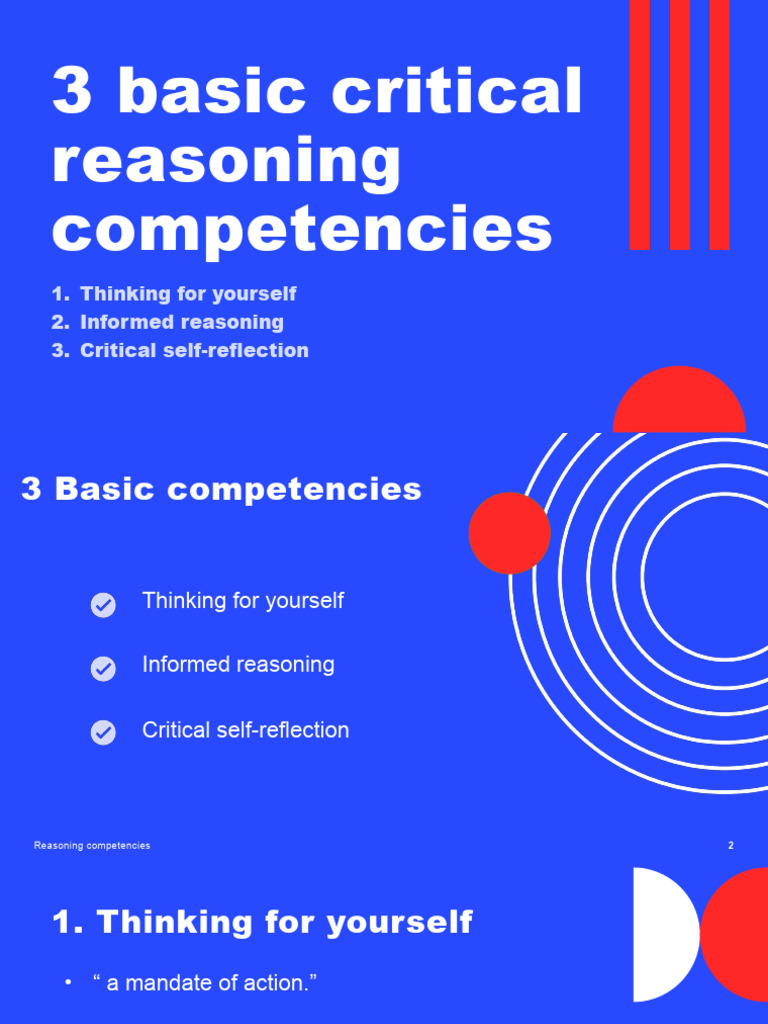 3 Essential Critical Reasoning Skills | PDF
