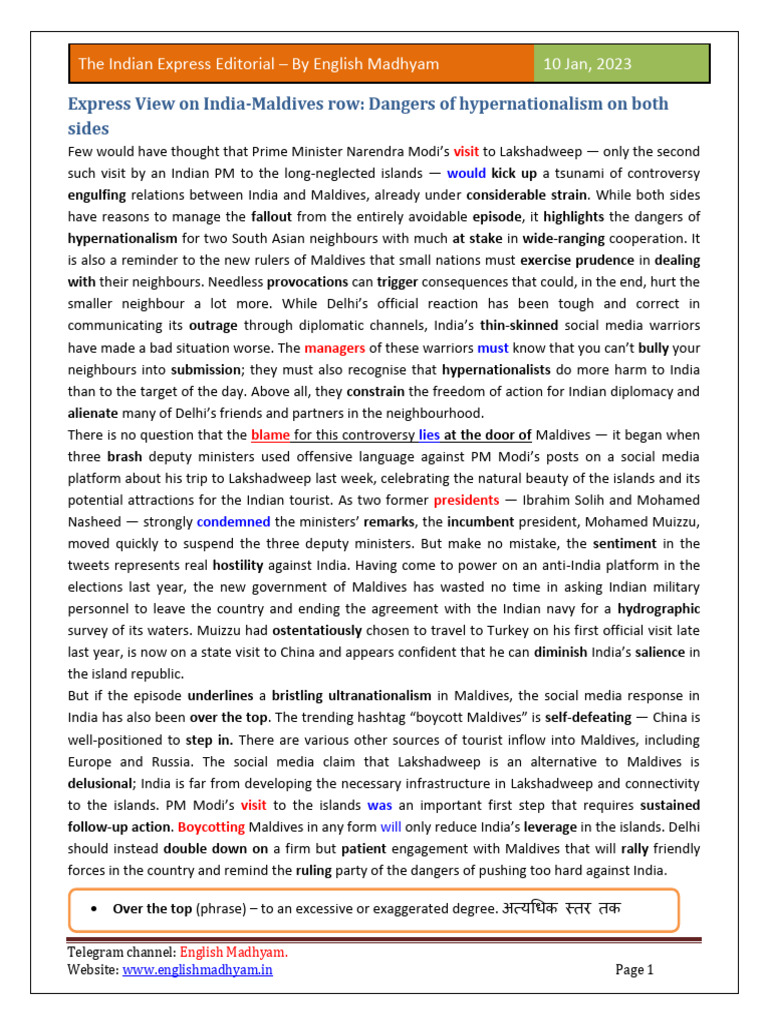 Dangers of Hypernationalism On Both Sides-01 | PDF
