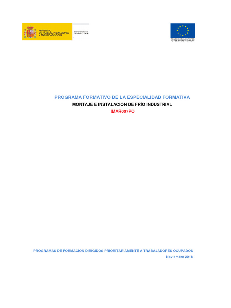 IMAR007 Programa Formativo | PDF