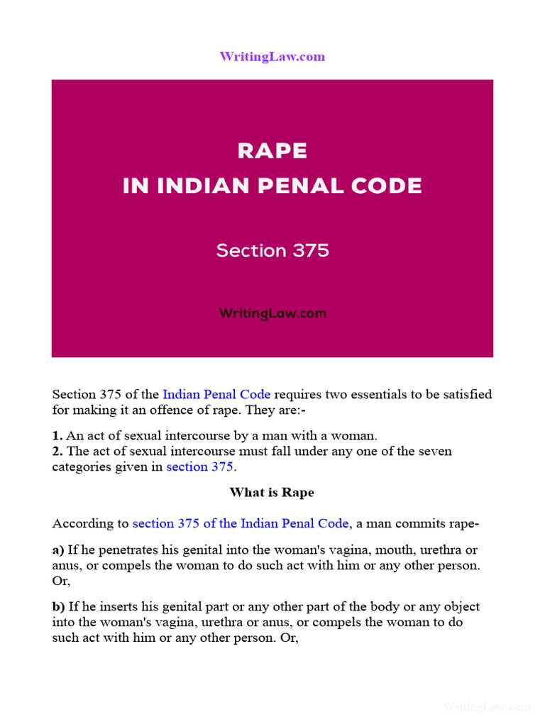 Understanding IPC Section 375 | PDF | Rape | Vagina