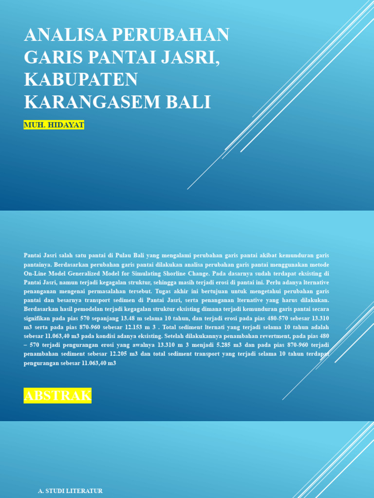 Analisa Perubahan Garis Pantai Jasri, Kabupaten Karangasem | PDF